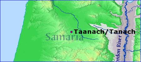 Map - Taanach/Tanach - BibleBento.com
