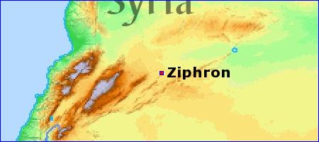 Map - Ziphron - BibleBento.com
