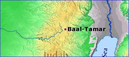 Map - Baal-Tamar - BibleBento.com