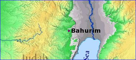 Map - Bahurim - BibleBento.com