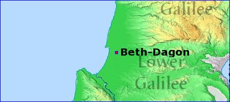 Map - Beth-Dagon - BibleBento.com