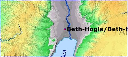 Map - Beth-Hogla/Beth-Hoglah - BibleBento.com