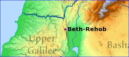 Map - Beth-Rehob - BibleBento.com