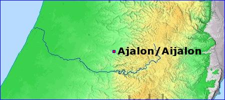 Map - Ajalon/Aijalon - BibleBento.com
