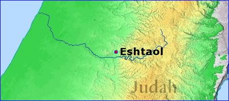 Map - Eshtaol - BibleBento.com