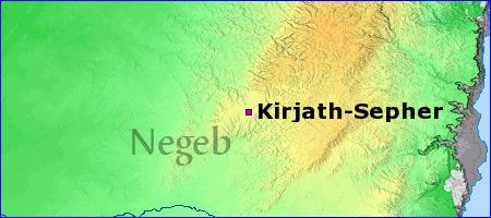 Map - Kirjath-Sepher - BibleBento.com