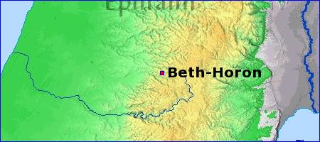 Map - Beth-Horon - BibleBento.com