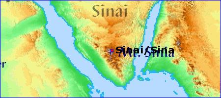 Map - Sinai/Sina - BibleBento.com