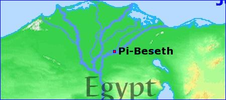 Map - Pi-Beseth - BibleBento.com