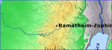 Map - Ramathaim-Zophim - BibleBento.com